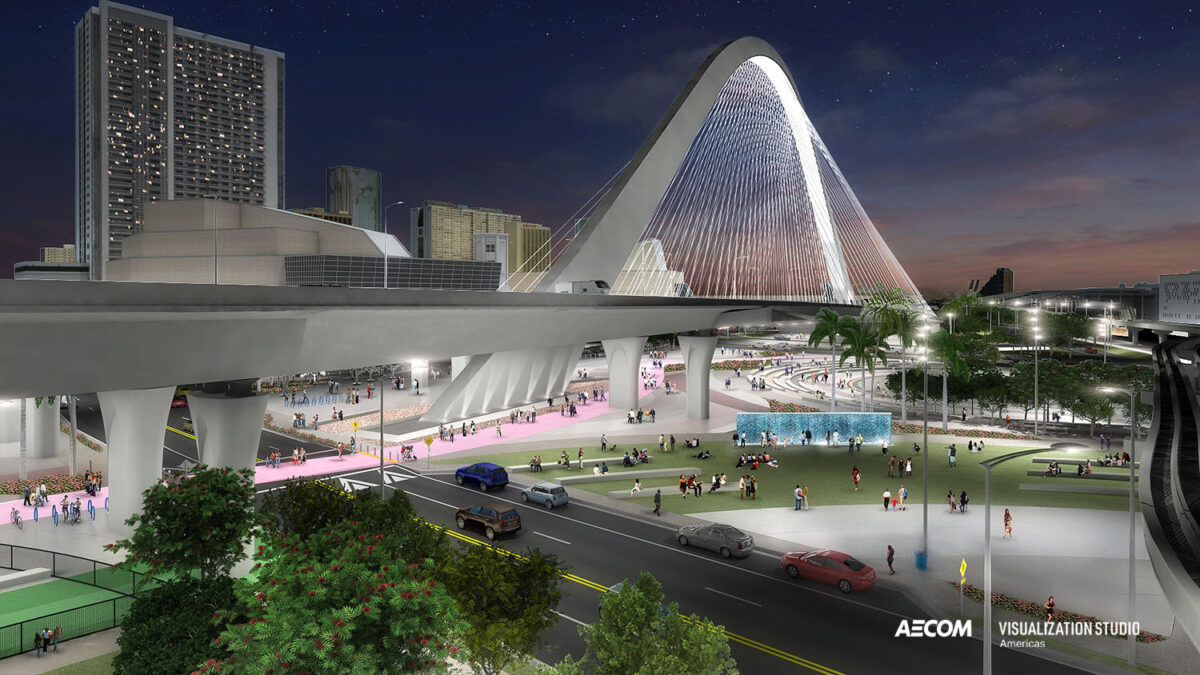 MIAMI I-395 Iconic Bridge Concept - Aecomviz