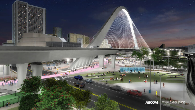 MIAMI I-395 Iconic Bridge Concept - Aecomviz